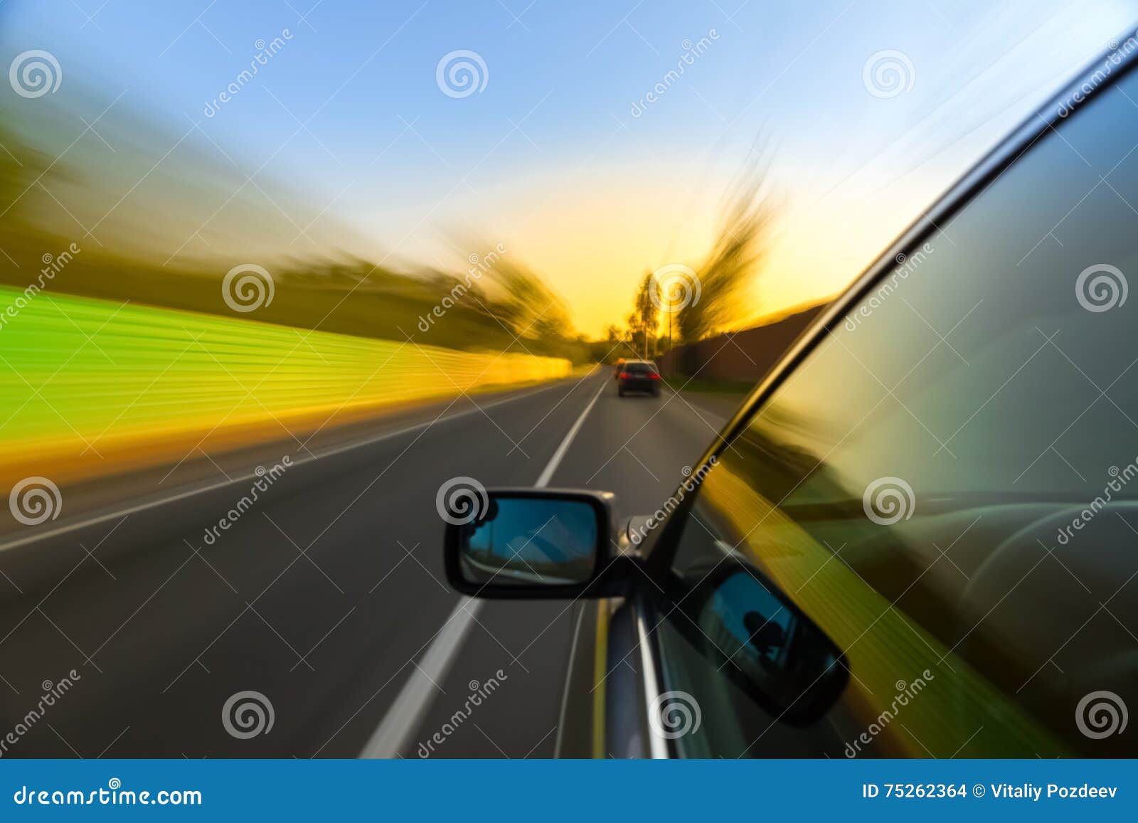 Car ride on road stock photo. Image of line, accelerate - 75262364
