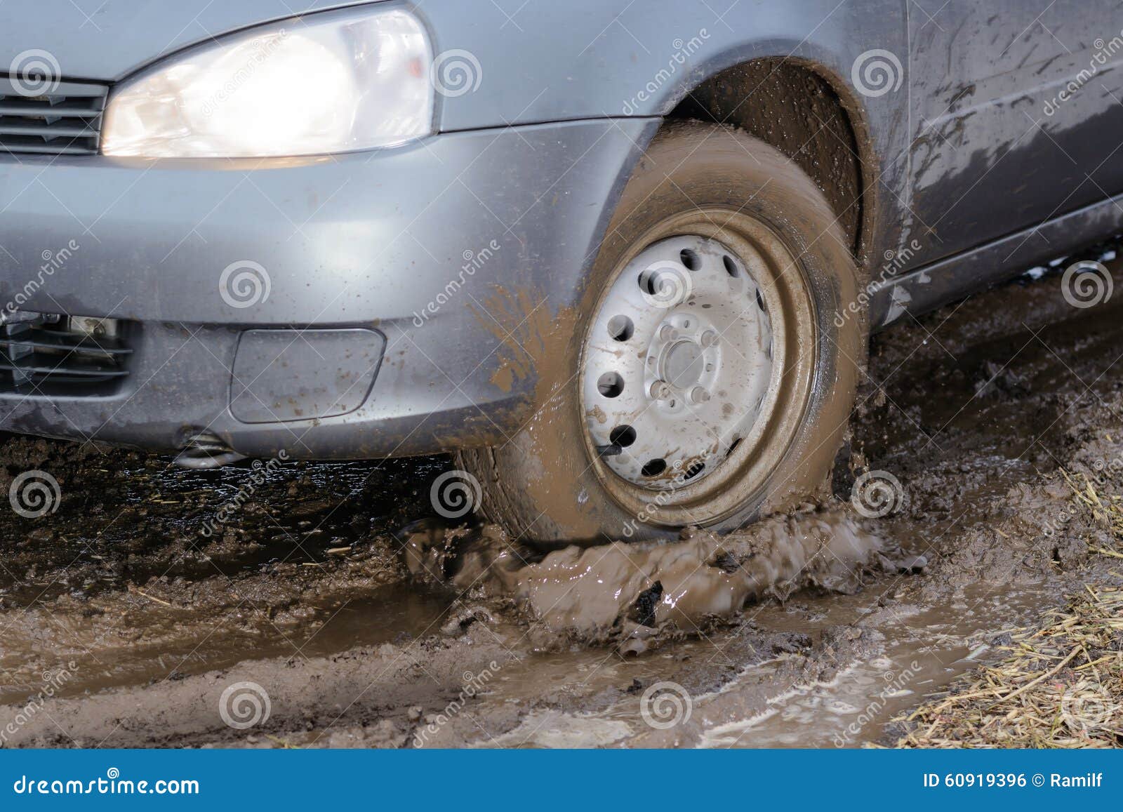 The car rides on dirt stock photo. Image of danger, automobile - 60919396