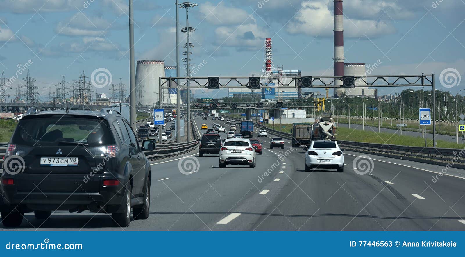 The Car Rides on the Outer Ring of the Ring Road. Editorial Stock Photo ...