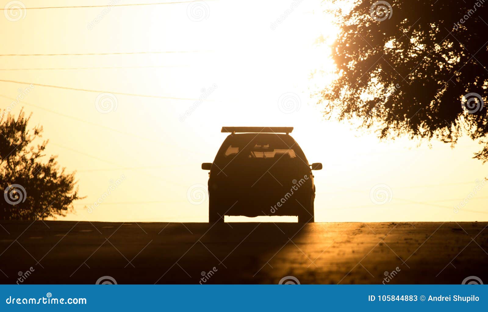 Car Rides on the Road at Sunset Stock Image - Image of drive, sundown ...