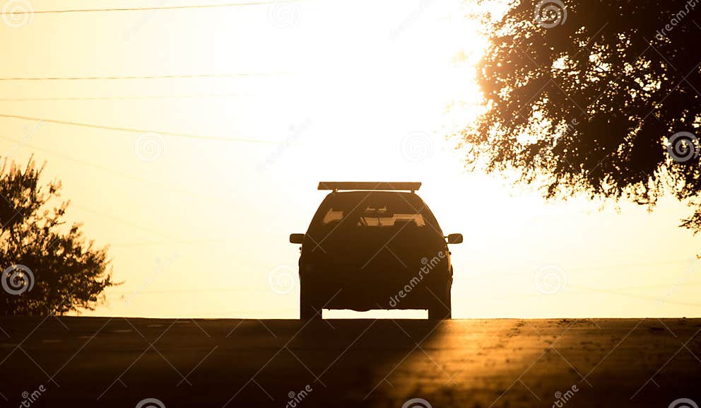 Car Rides on the Road at Sunset Stock Image - Image of drive, sundown ...