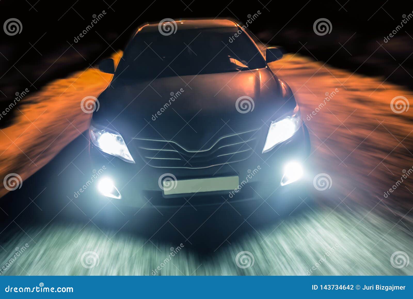 Car Rides in the Winter Night Stock Photo - Image of storm, frost ...