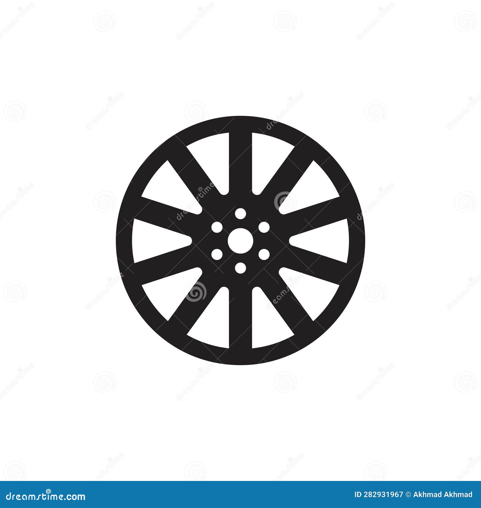 Car rim icon stock vector. Illustration of tuning, transport - 282931967