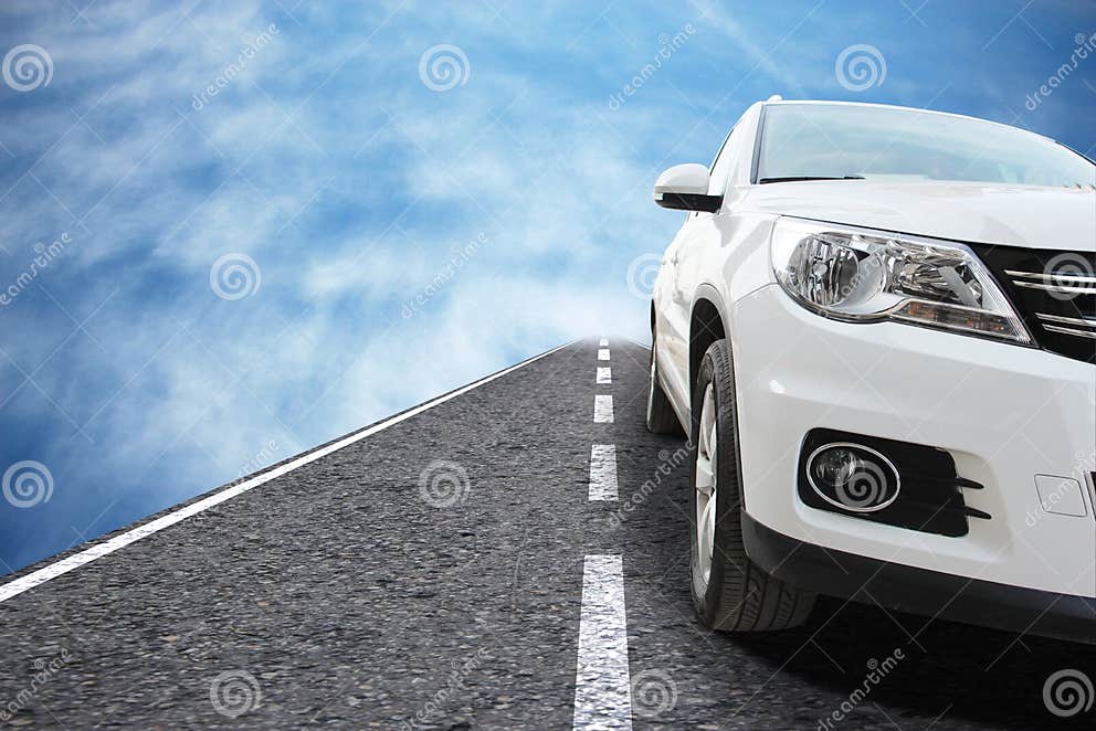 Car on road stock photo. Image of open, driver, front - 37763028