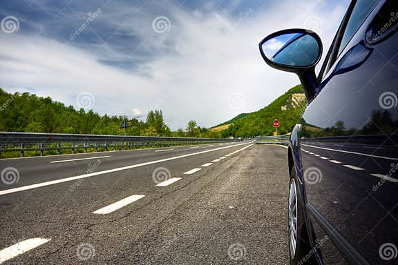 Car on a road stock image. Image of daytime, distance - 9944225
