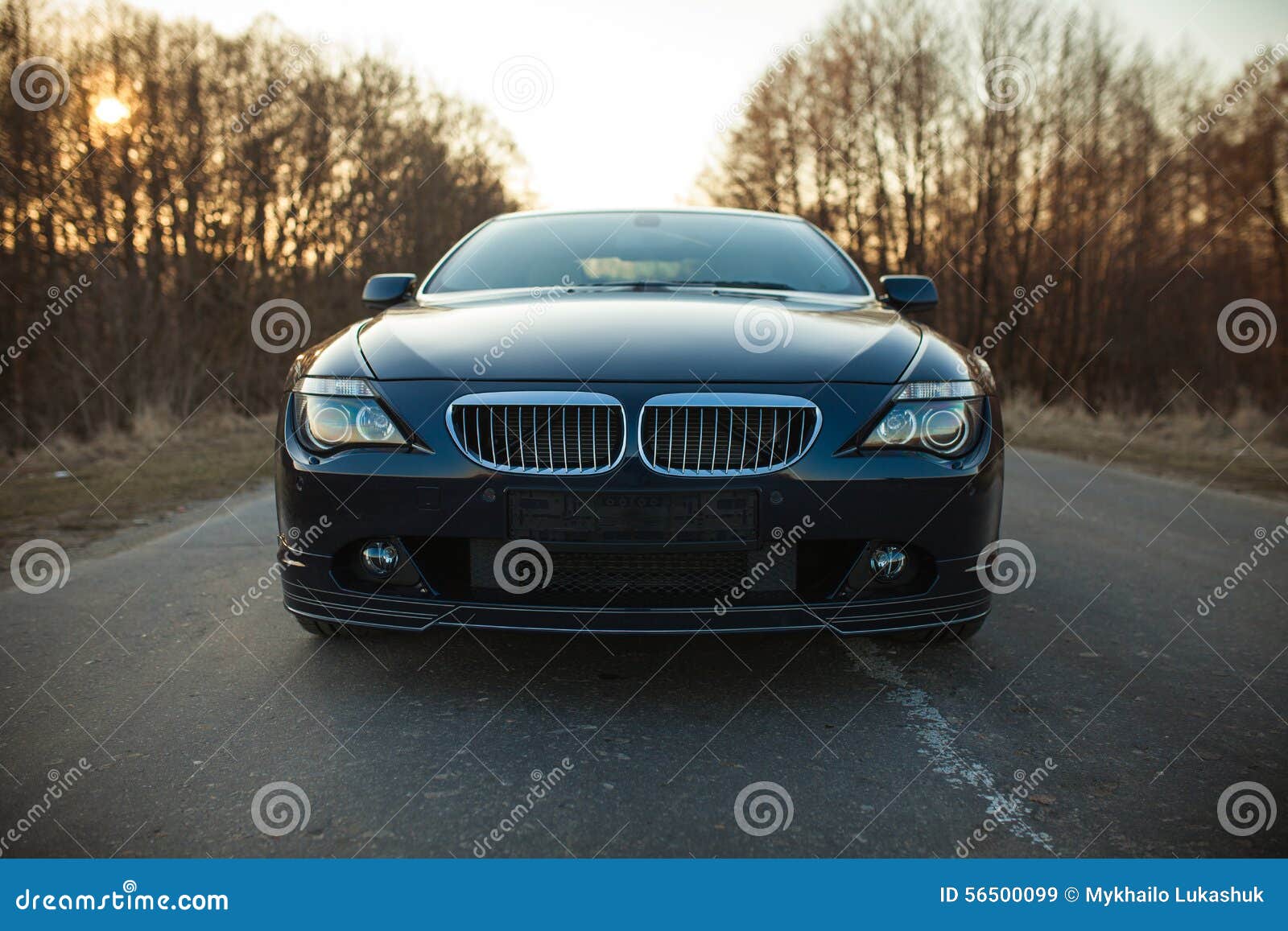 Car on road, front side stock image. Image of front, show - 56500099