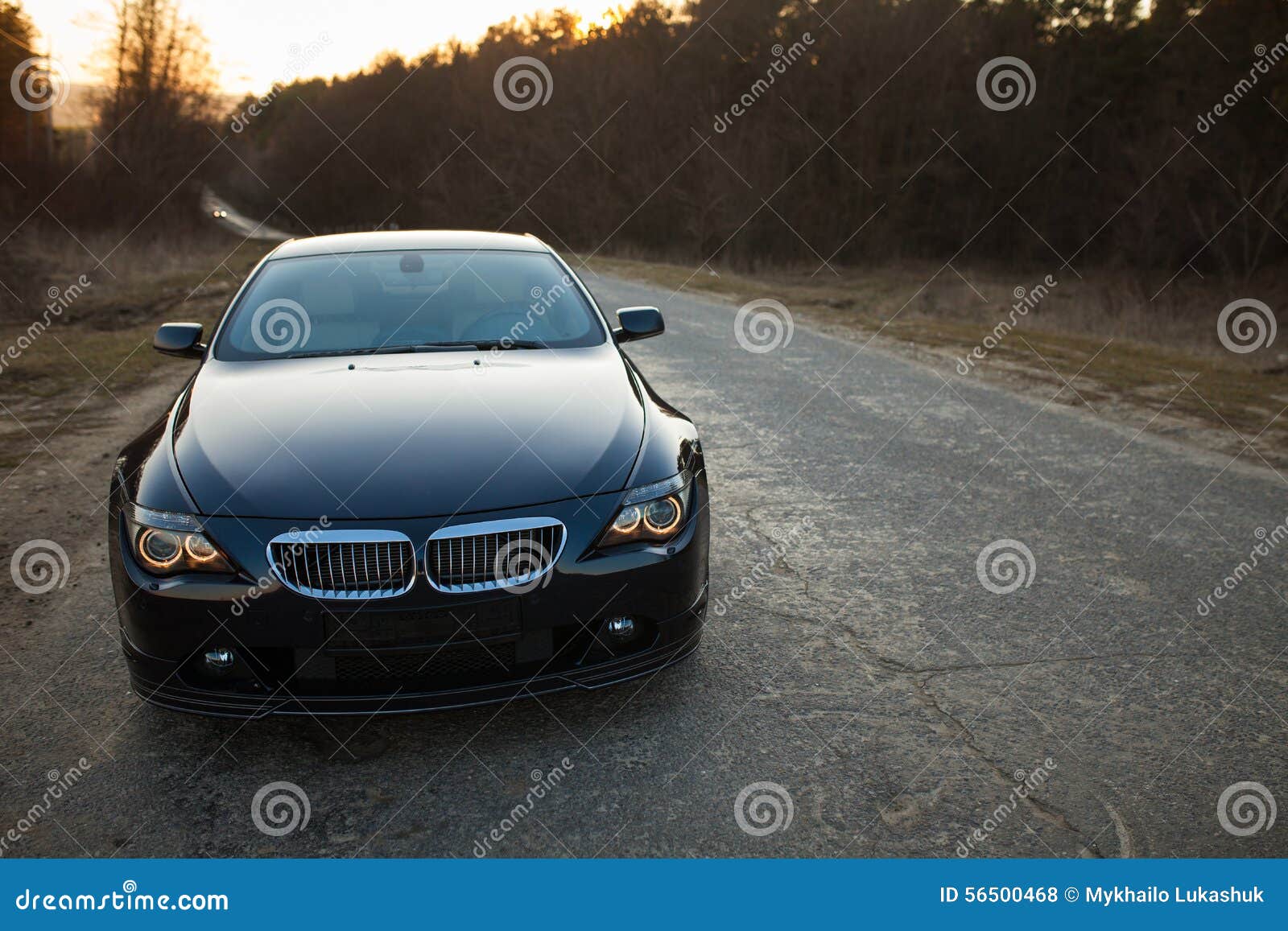 Car on road, front side stock photo. Image of executive - 56500468