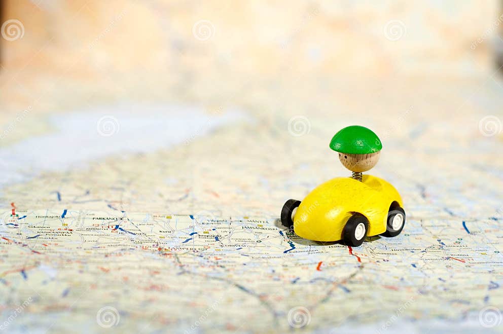 Car on road map stock photo. Image of maps, highways - 11837034