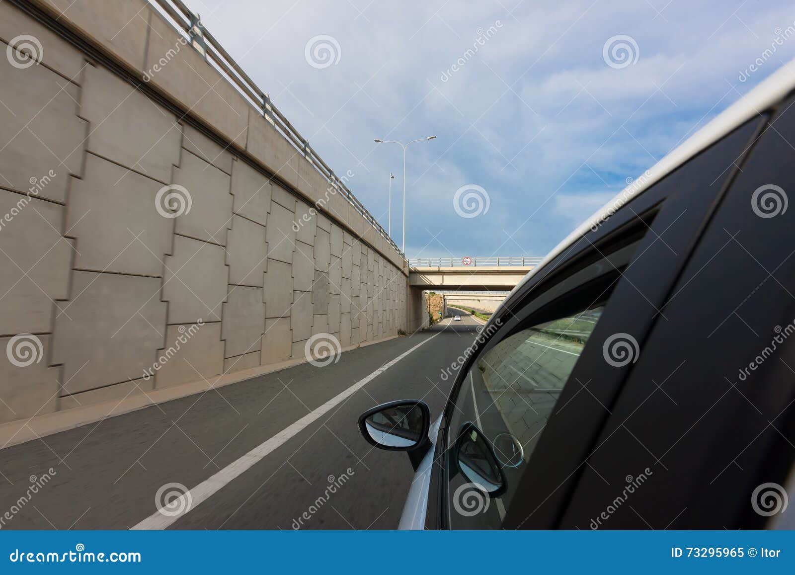 Car on the Road with Motion Blur Background Stock Image - Image of ...