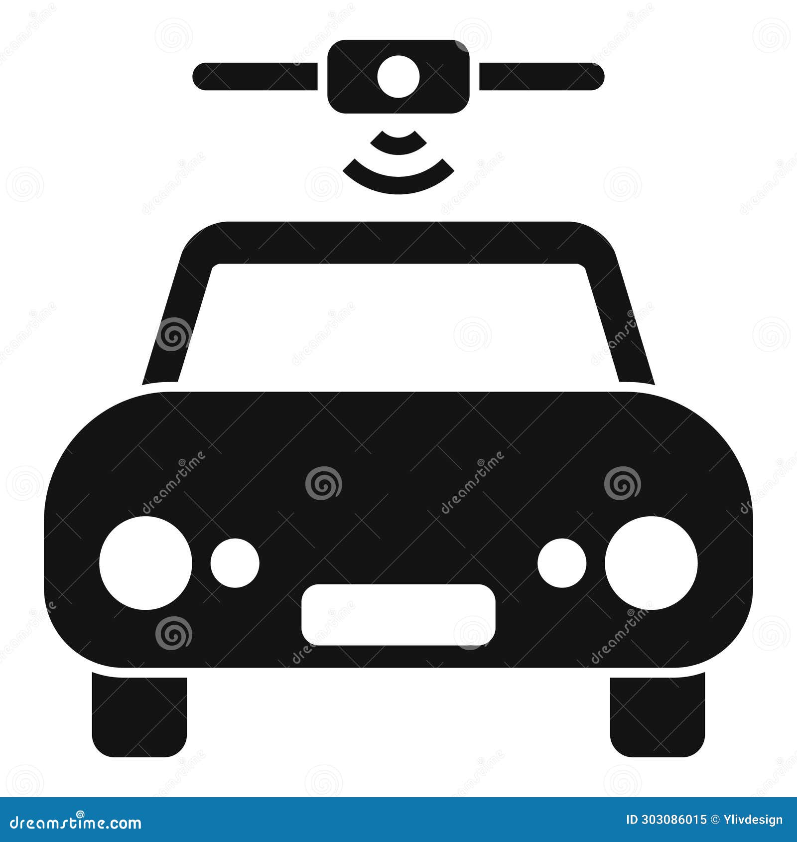 Car Road Sensor Icon Simple Vector. Safety Control Stock Illustration ...