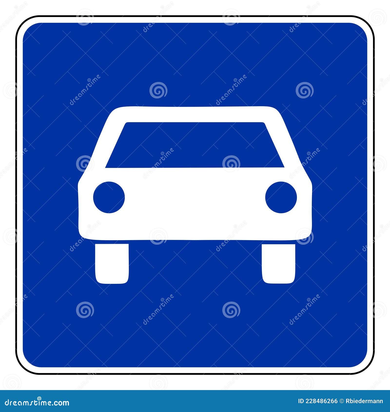 Car and road sign stock vector. Illustration of street - 228486266