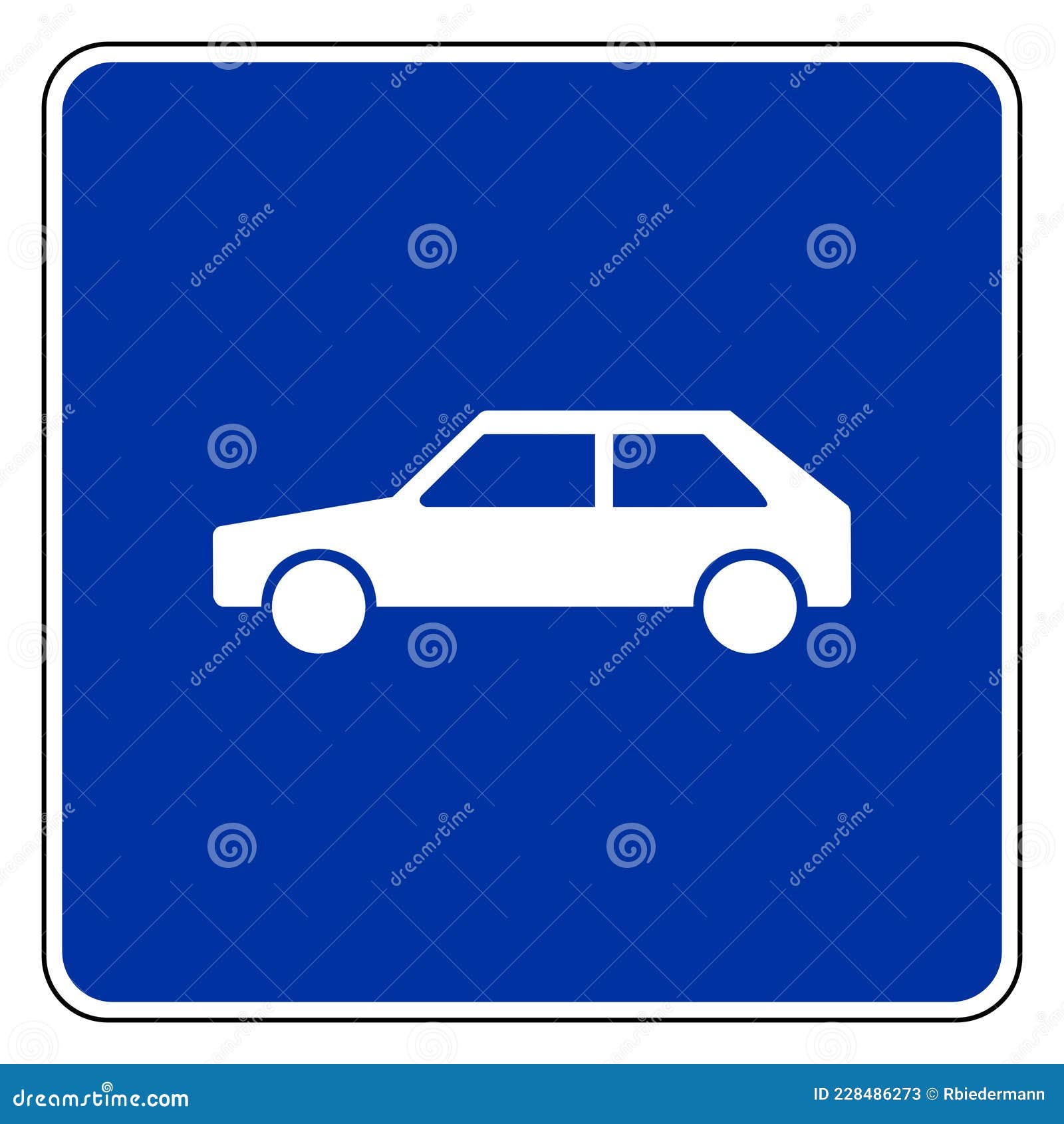 Car and road sign stock vector. Illustration of sign - 228486273