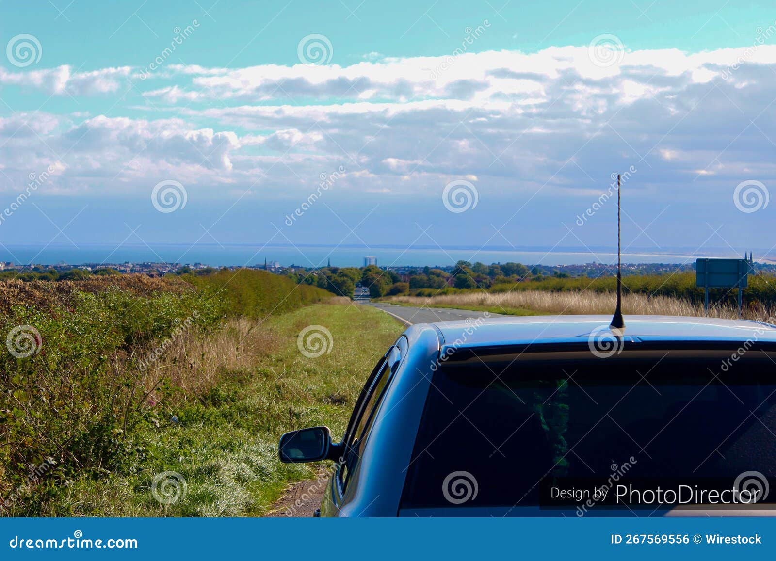 Car on the Road on a Sunny Day Stock Photo - Image of journey, auto ...