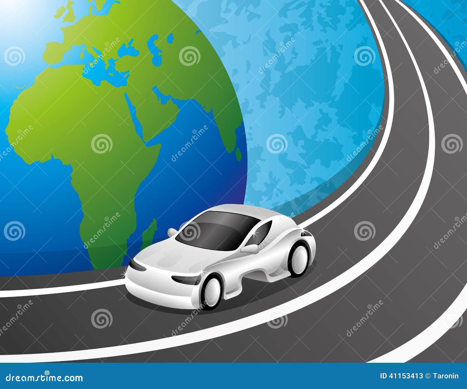 Car on the road. stock vector. Illustration of automotive - 41153413