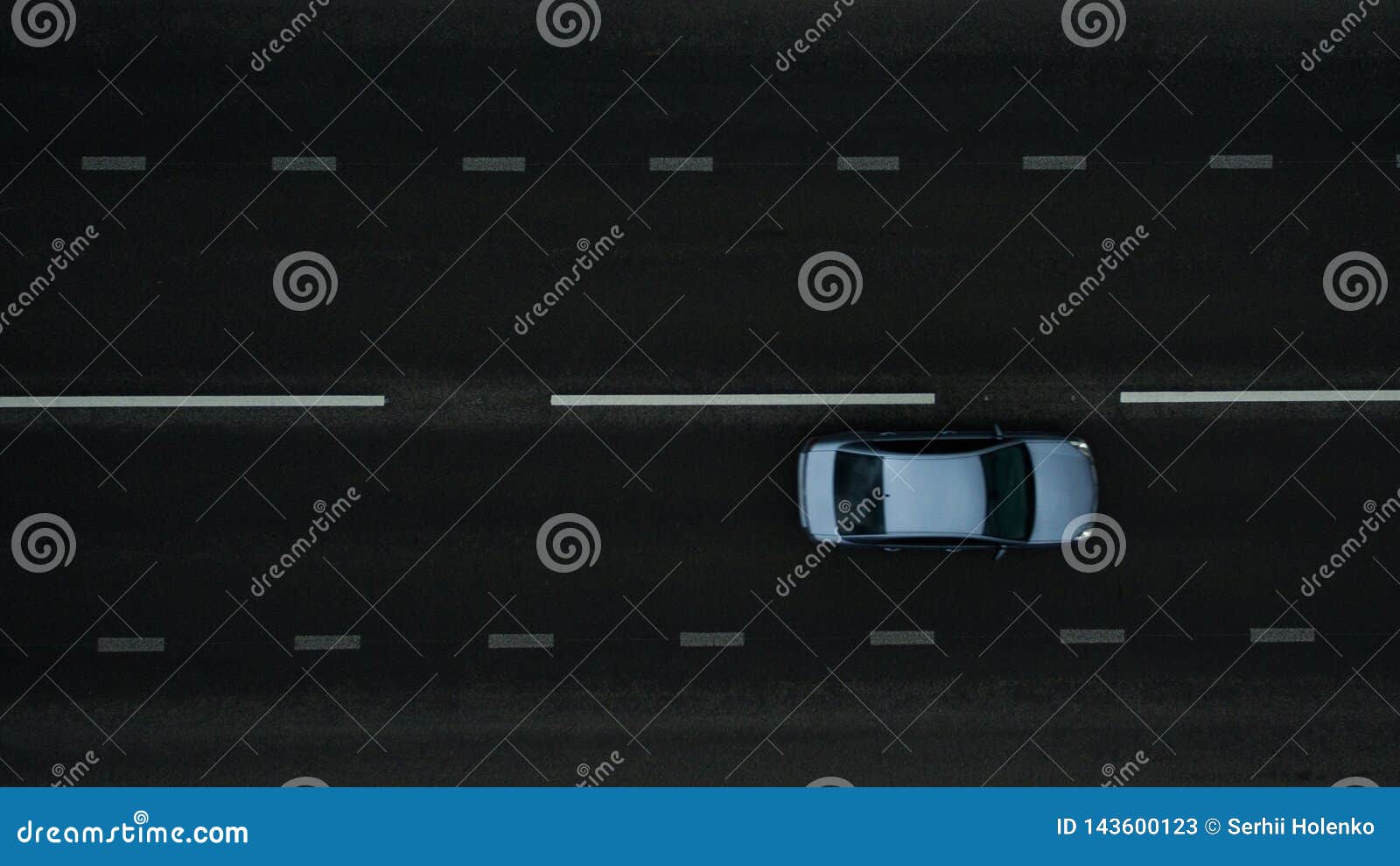 Car on the Road. View from Above Stock Image - Image of drone, view ...