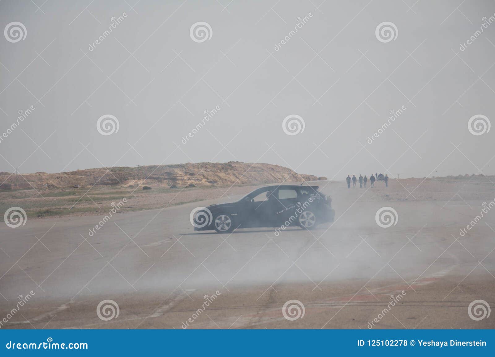 Car on the Roads of the Desert Editorial Stock Photo - Image of ...