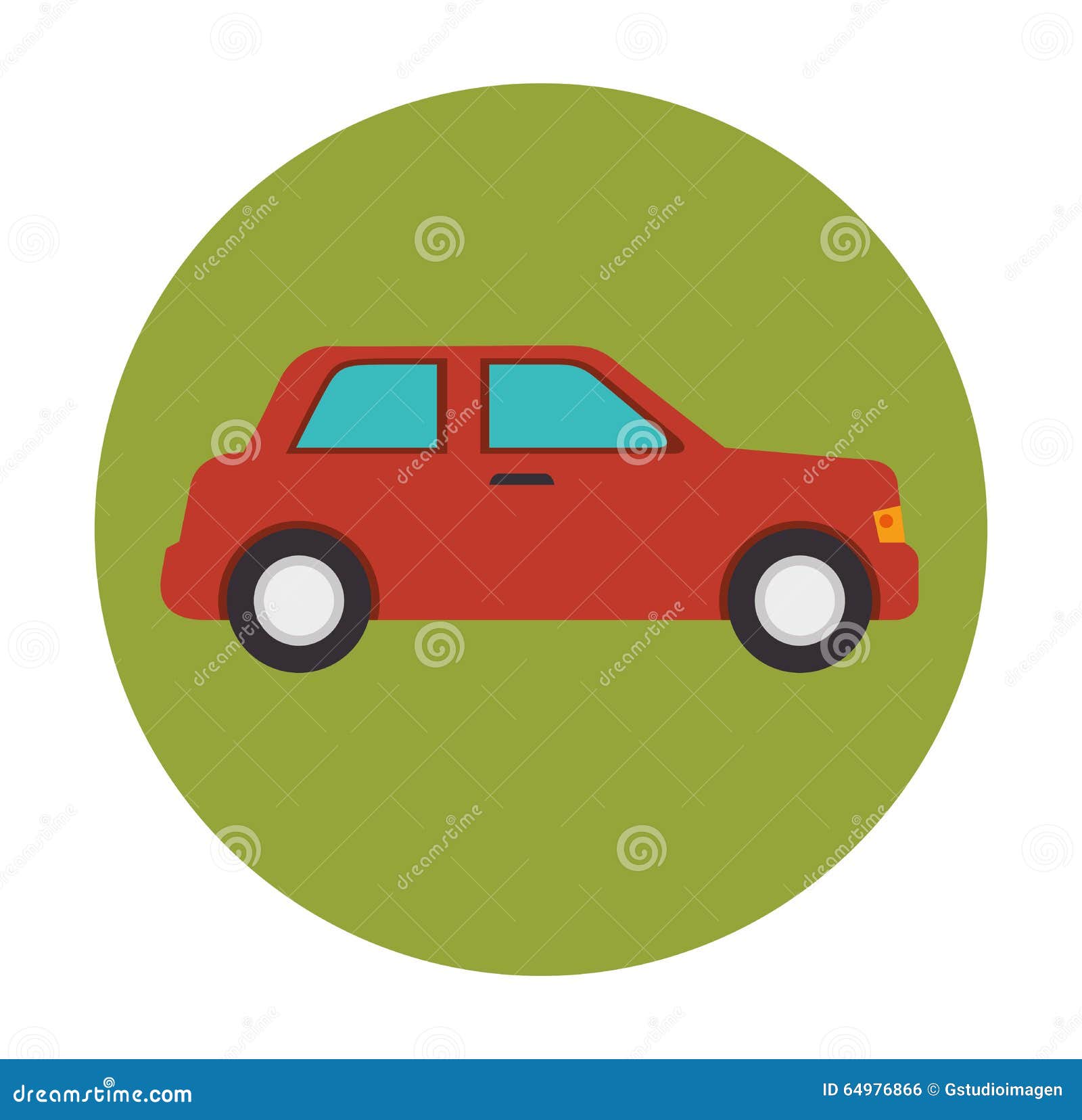 Car in round icon stock illustration. Illustration of windows - 64976866