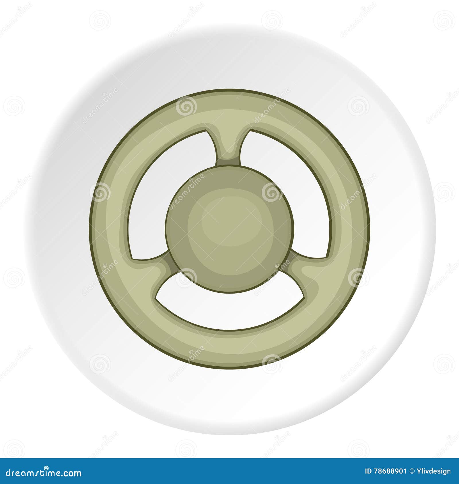 Car Rudder Icon, Cartoon Style Stock Vector - Illustration of isolated ...