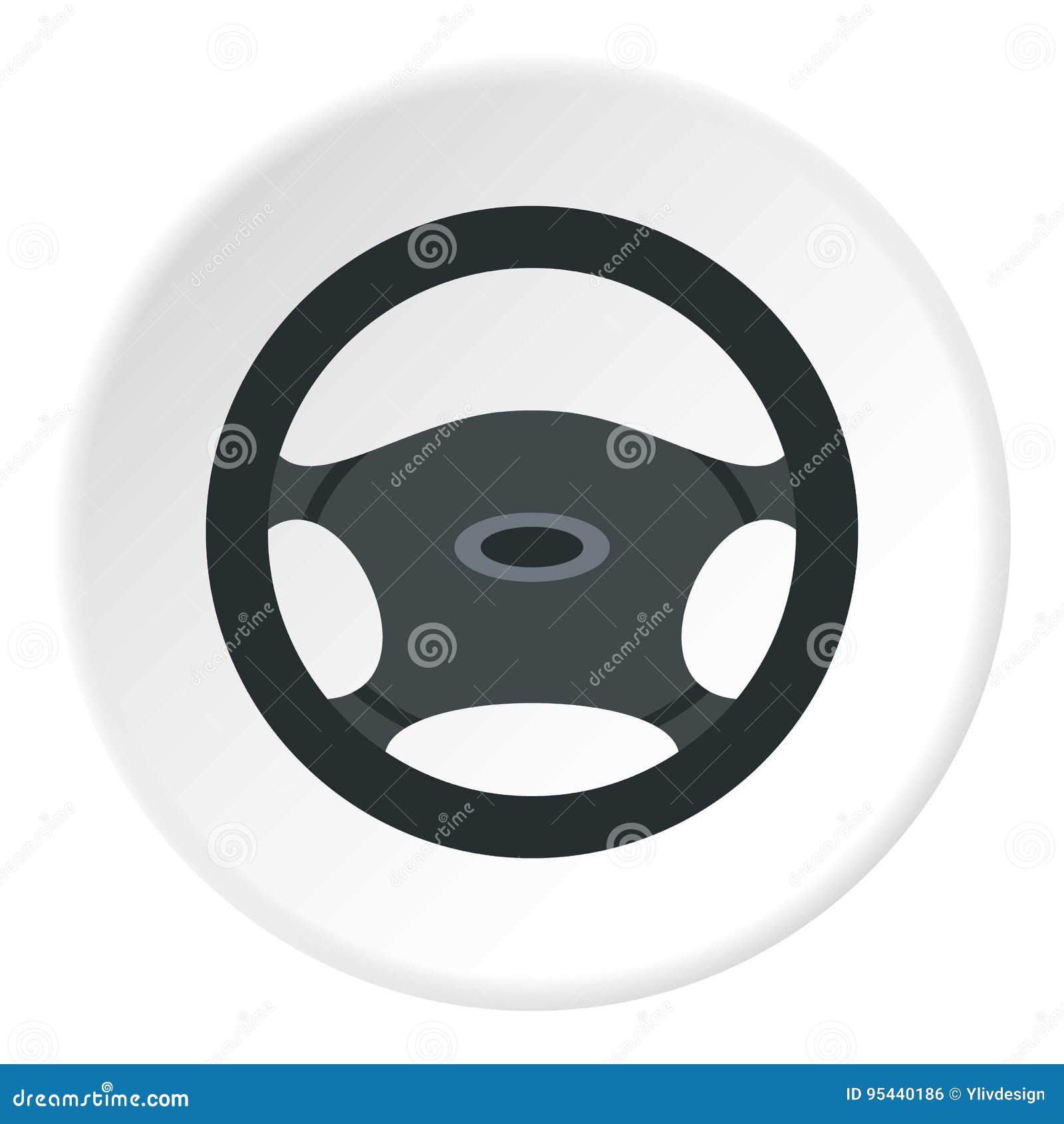 Car rudder icon circle stock vector. Illustration of rudder - 95440186