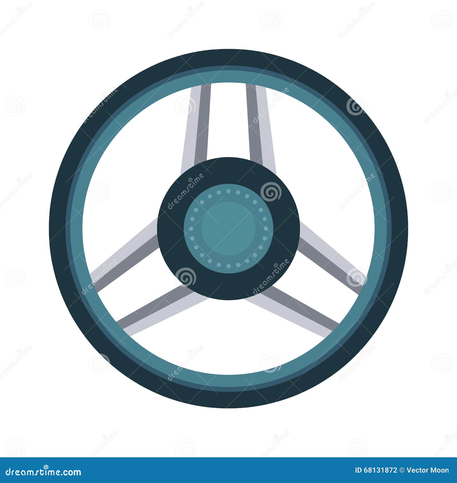 Rudder Wheel On Blue Background Stock Image | CartoonDealer.com #218776087