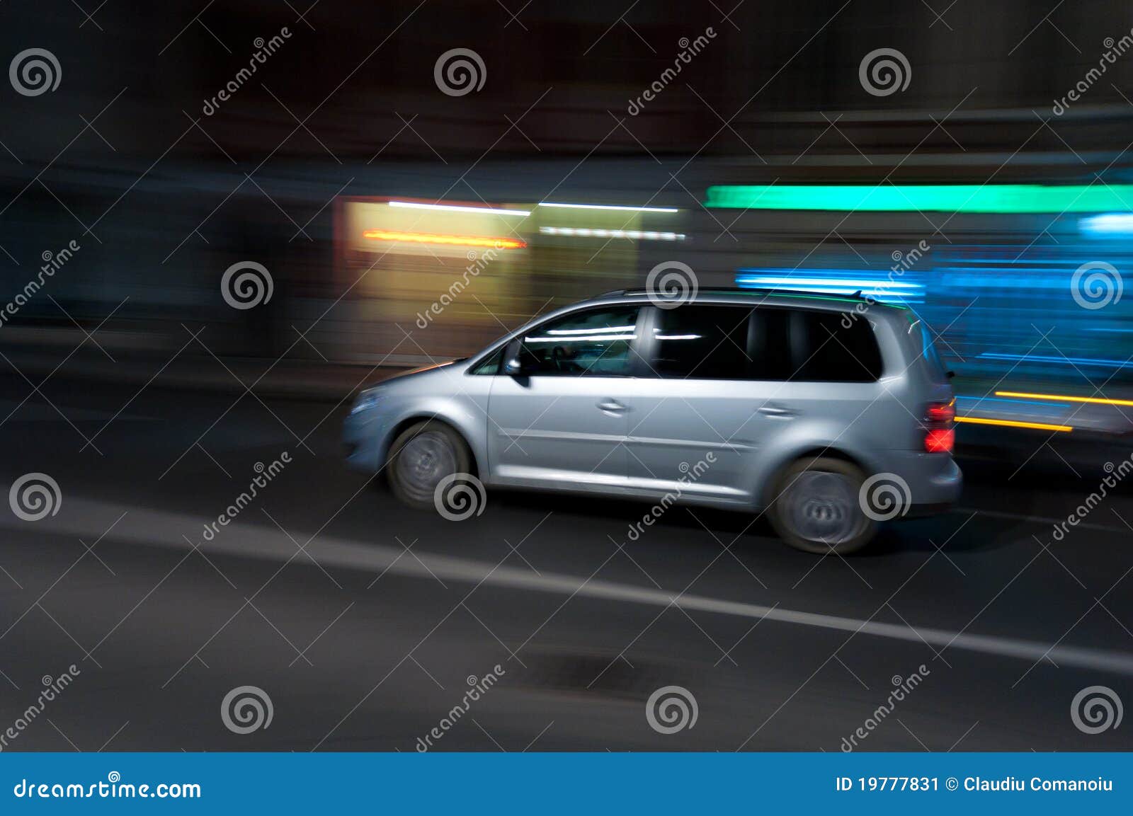 Car running on the streets stock image. Image of lights - 19777831