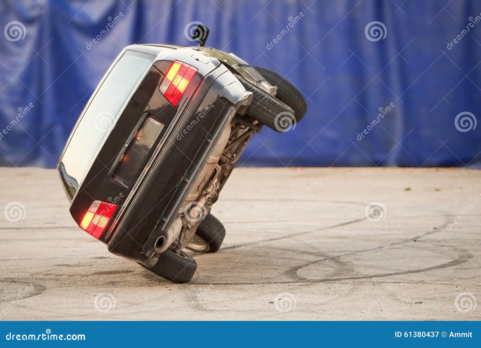 Car Running on Two Wheels stock image. Image of concept - 61380437