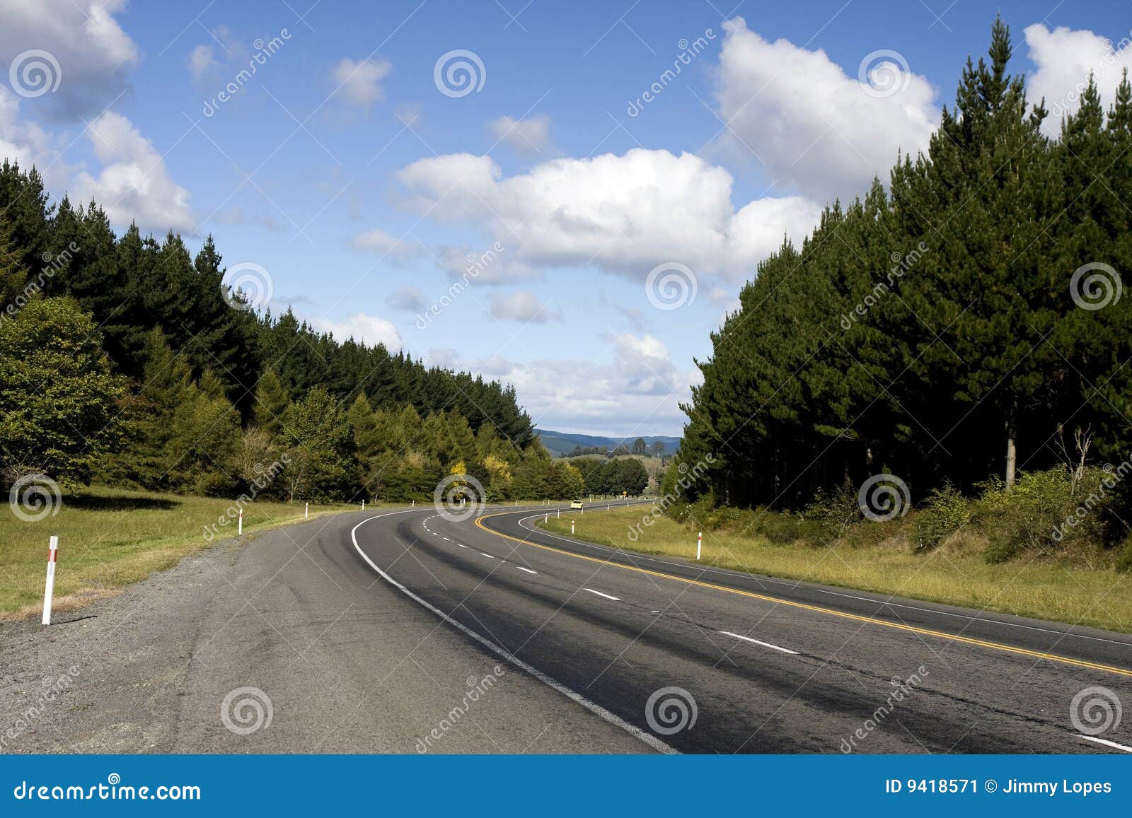 Car on Rural Highway stock image. Image of direction, long - 9418571