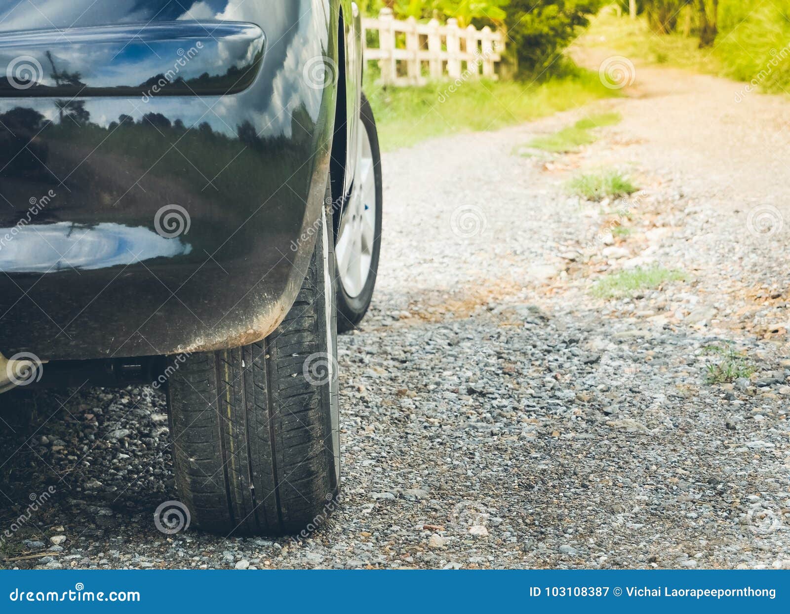 Car on rural road stock image. Image of point, hill - 103108387