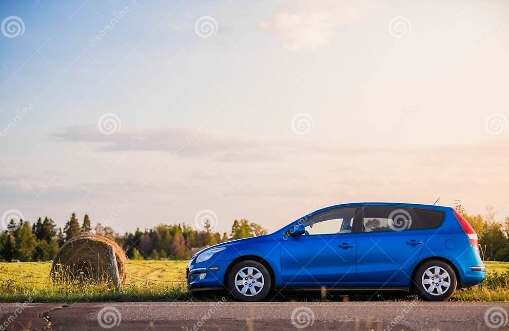 Car in a rural scene stock photo. Image of people, auto - 45100598