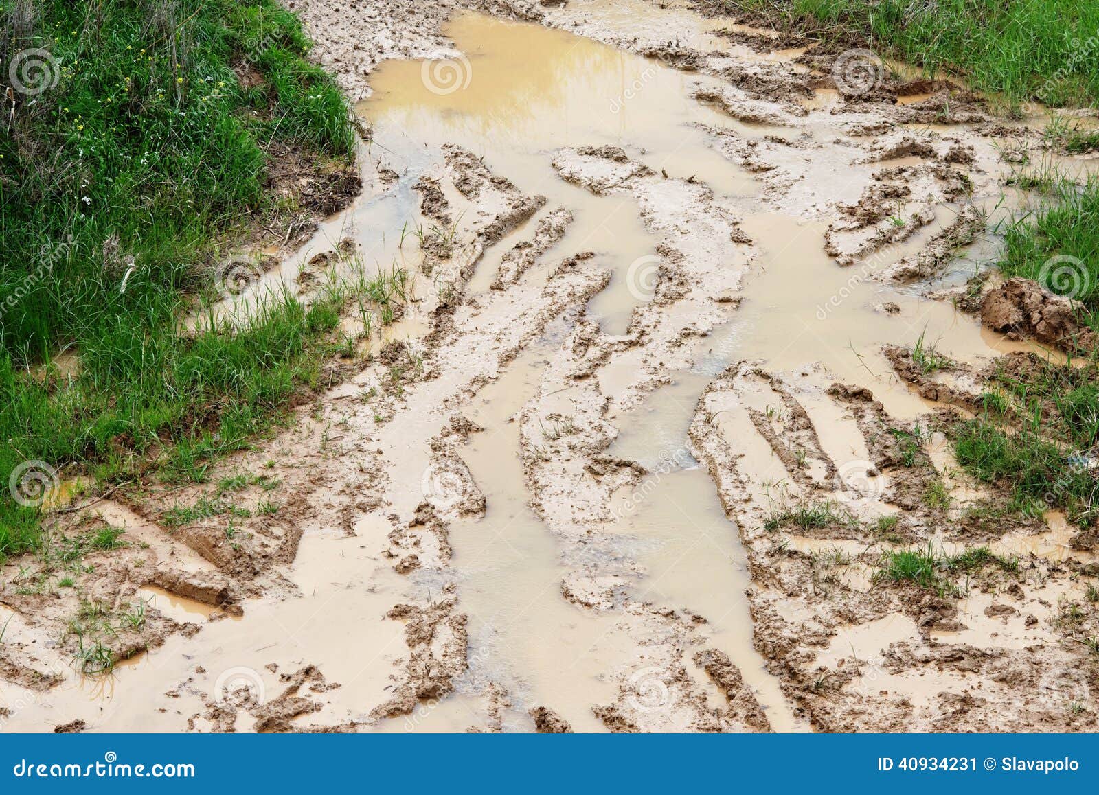Car ruts in dirty road mud stock image. Image of loam - 40934231