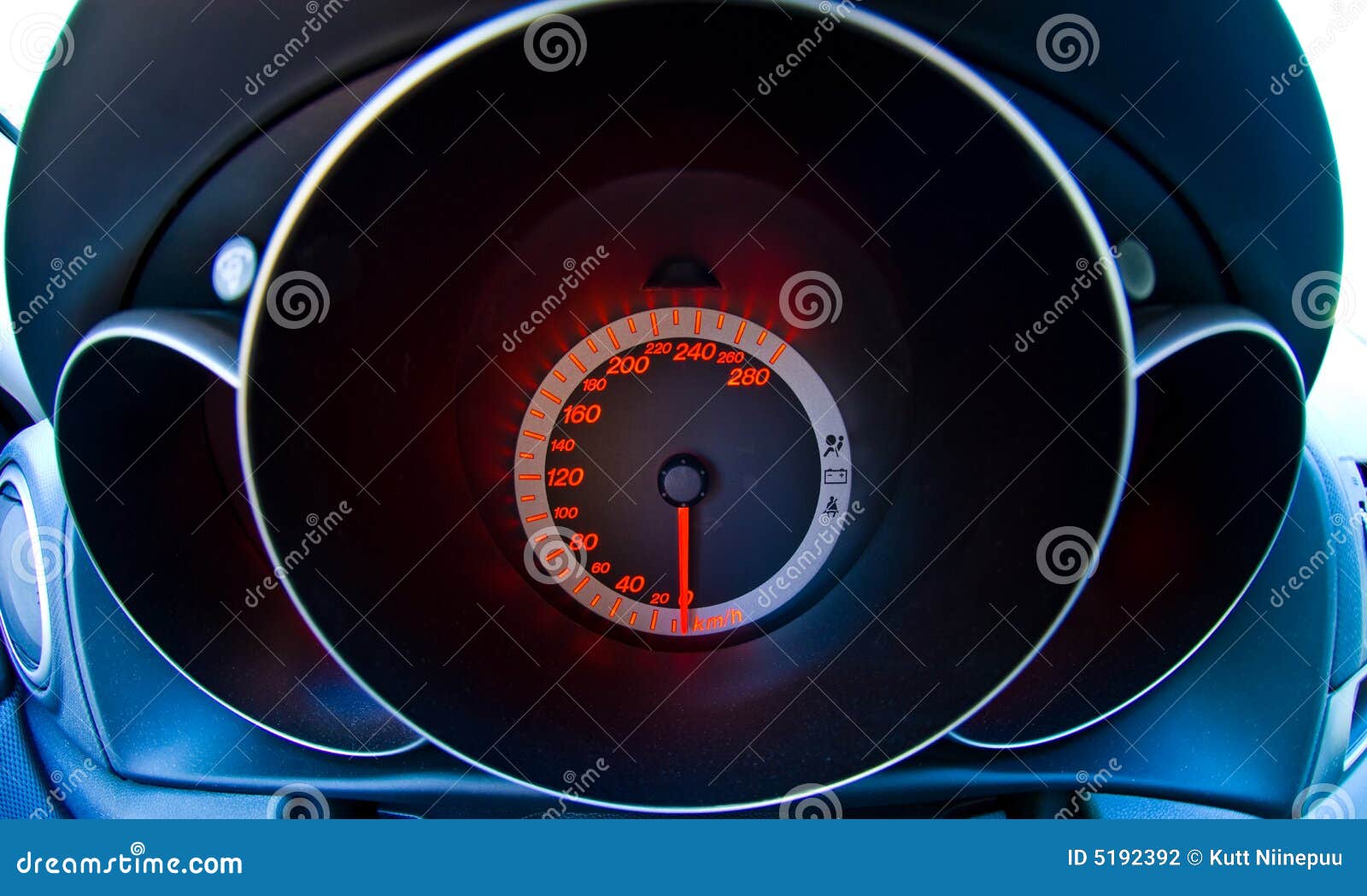 A Car S Dashboard Speedometer Stock Photo - Image of lighted, speed ...