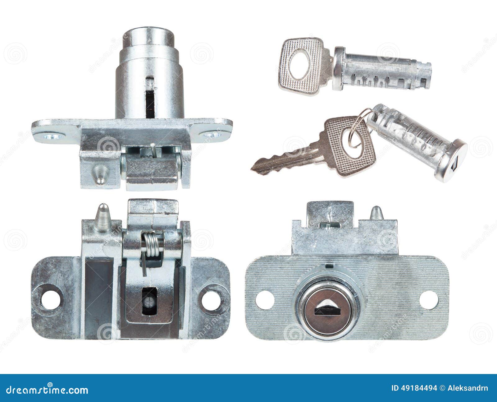 Car S Trunk Lock with a Key. View from Different Angles Stock Photo ...