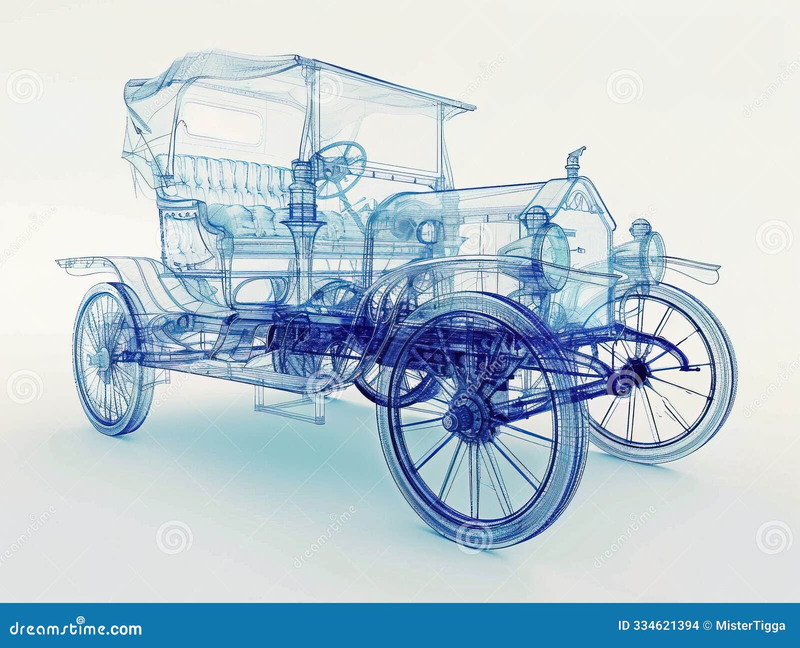 Car 1880s Visualization with Augmented Reality Transparent Car in ...