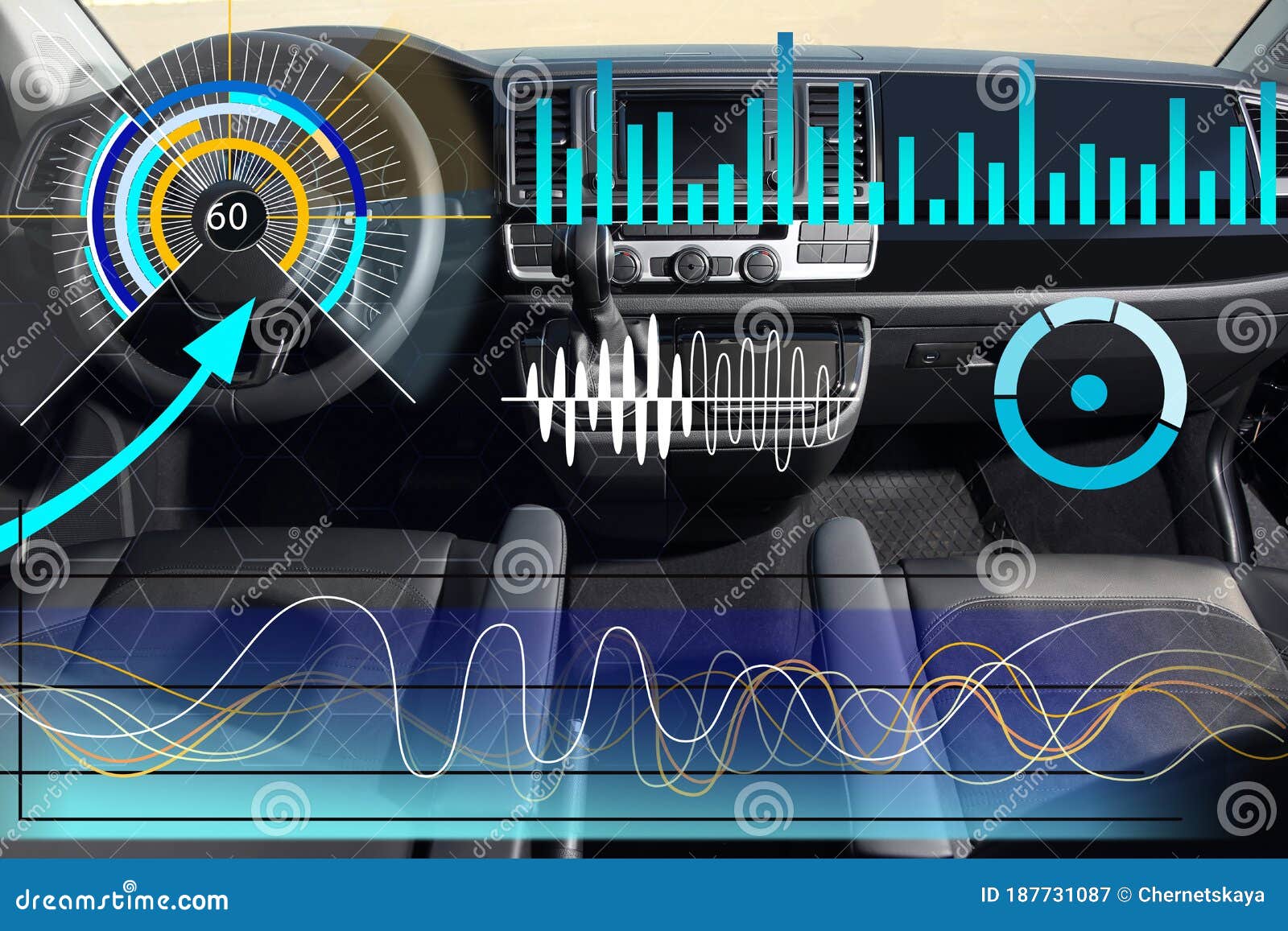 Car Safety. Inside View of Auto Stock Image - Image of icon, design ...