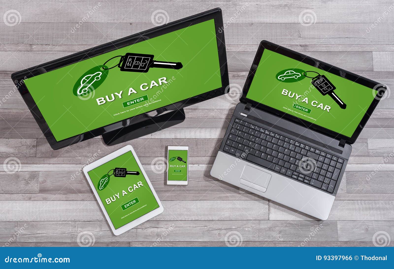 Car Sale Concept on Different Devices Stock Photo - Image of tablet ...