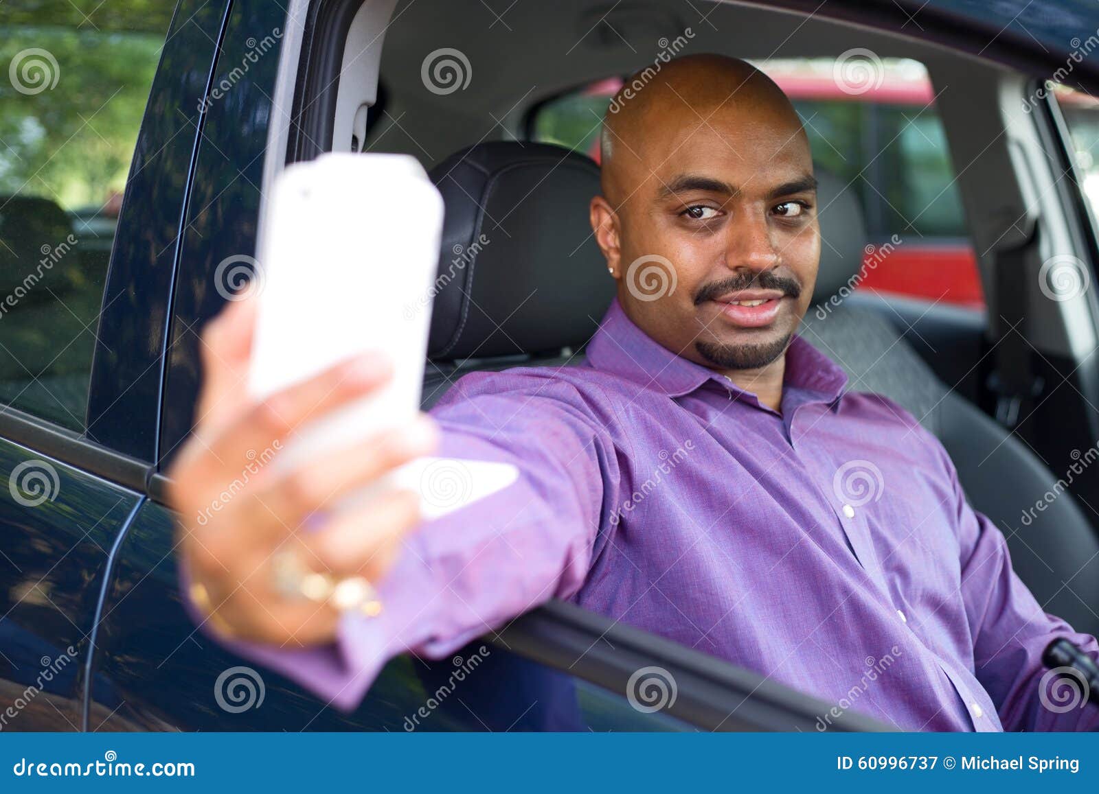 Car salesman stock image. Image of drive, posing, smartphone - 60996737