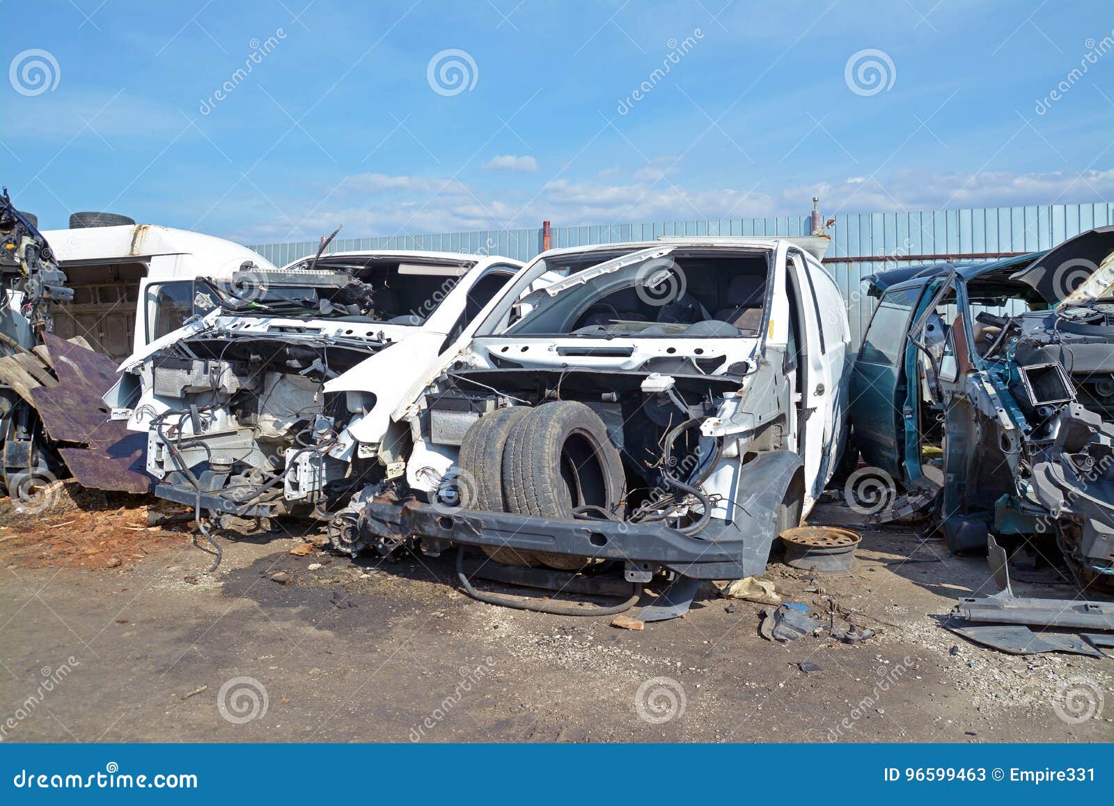 Car scrap yard stock image. Image of waste, scrapyard - 96599463