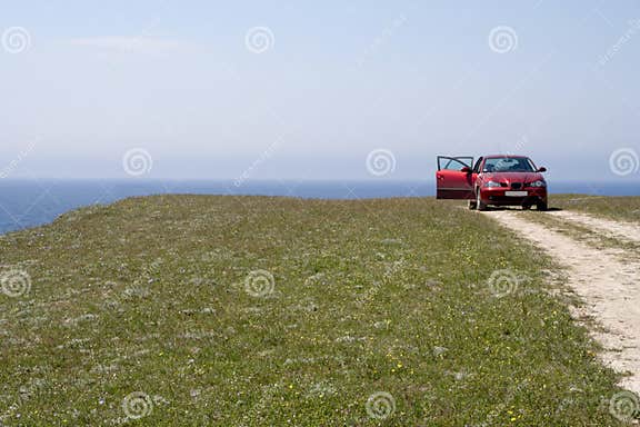 Car and sea stock image. Image of lane, view, speed, meadow - 12277251