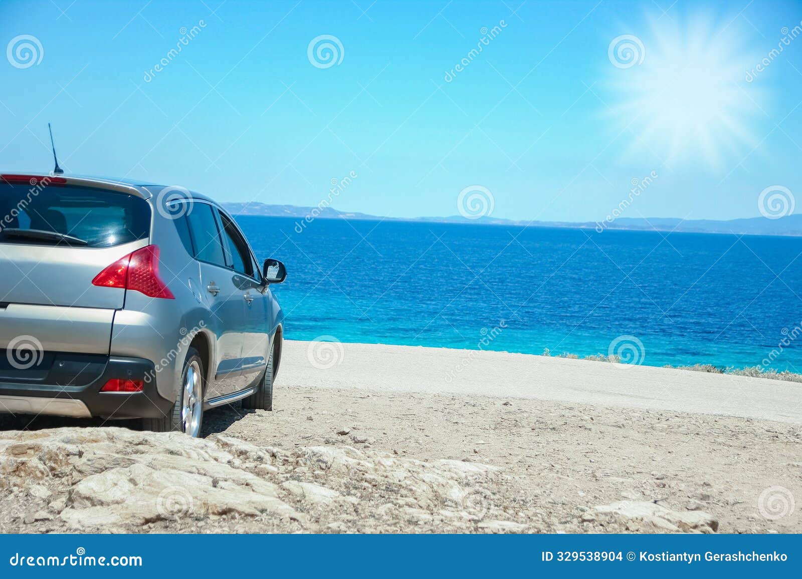 A Car by the Sea in Nature Weekend Travel Stock Photo - Image of sport ...
