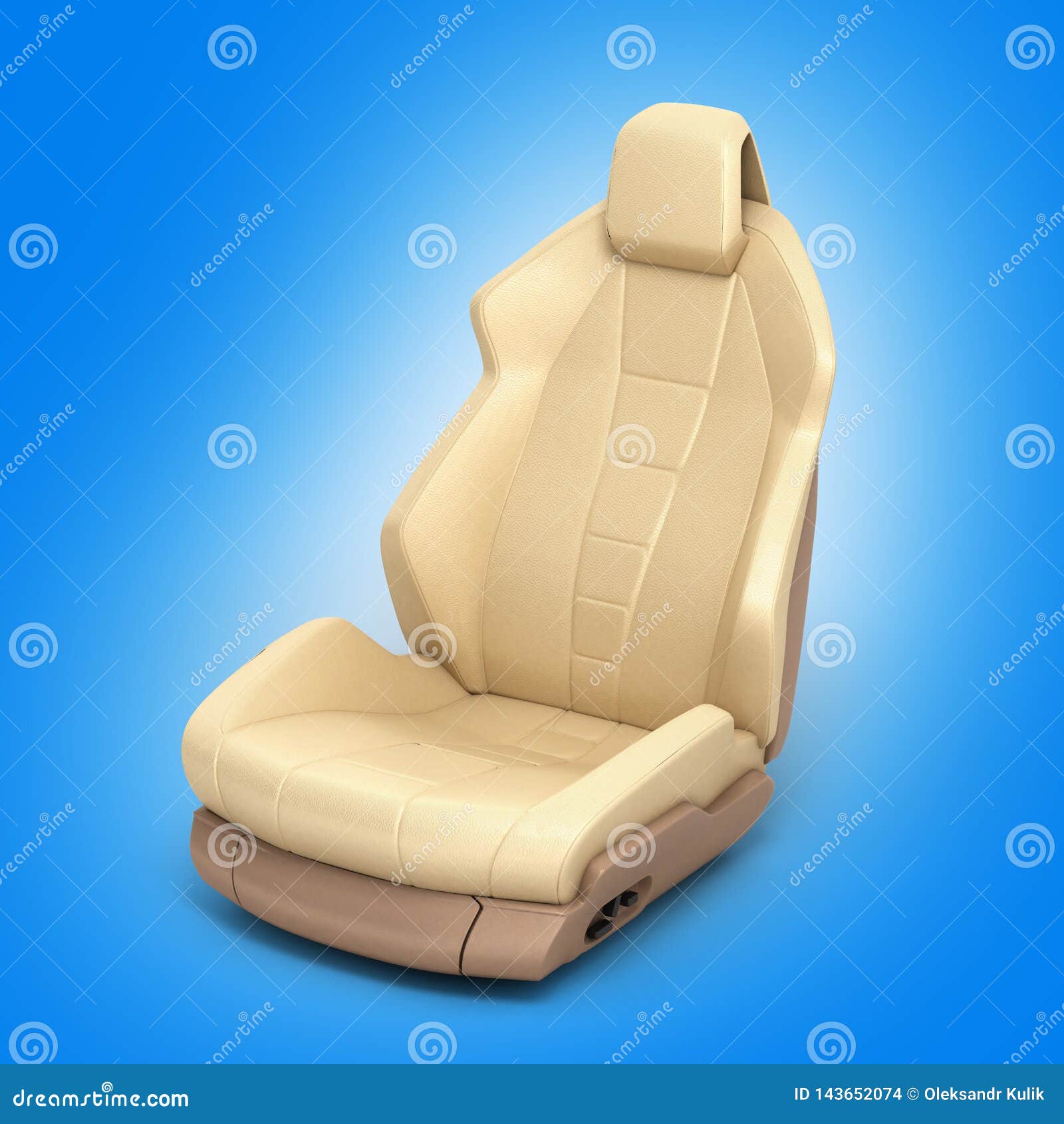 Car Seat on Blue Gradient Background 3d Stock Illustration ...