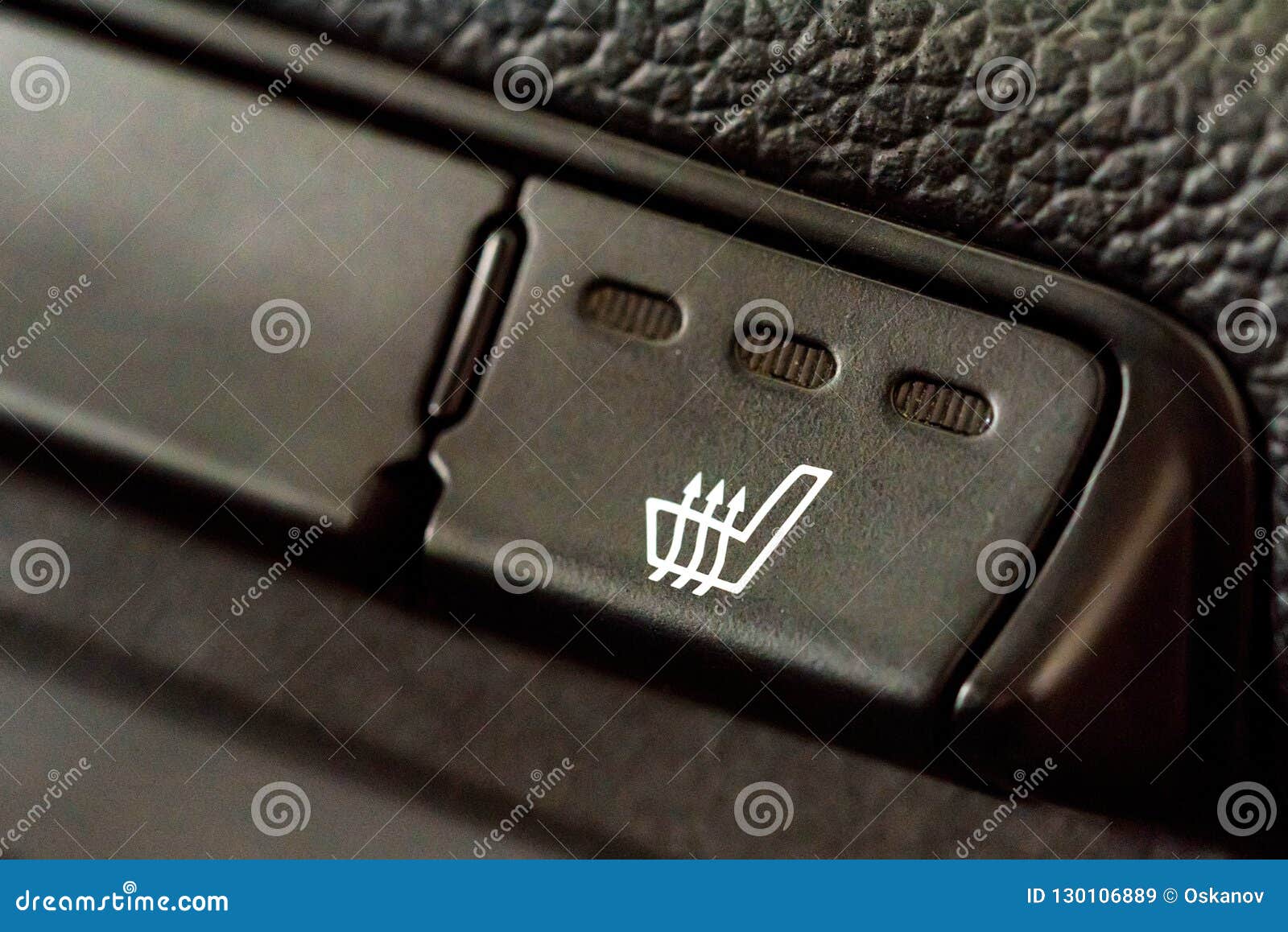 Car Seat Heating Button in Car Interior Stock Image - Image of heat ...