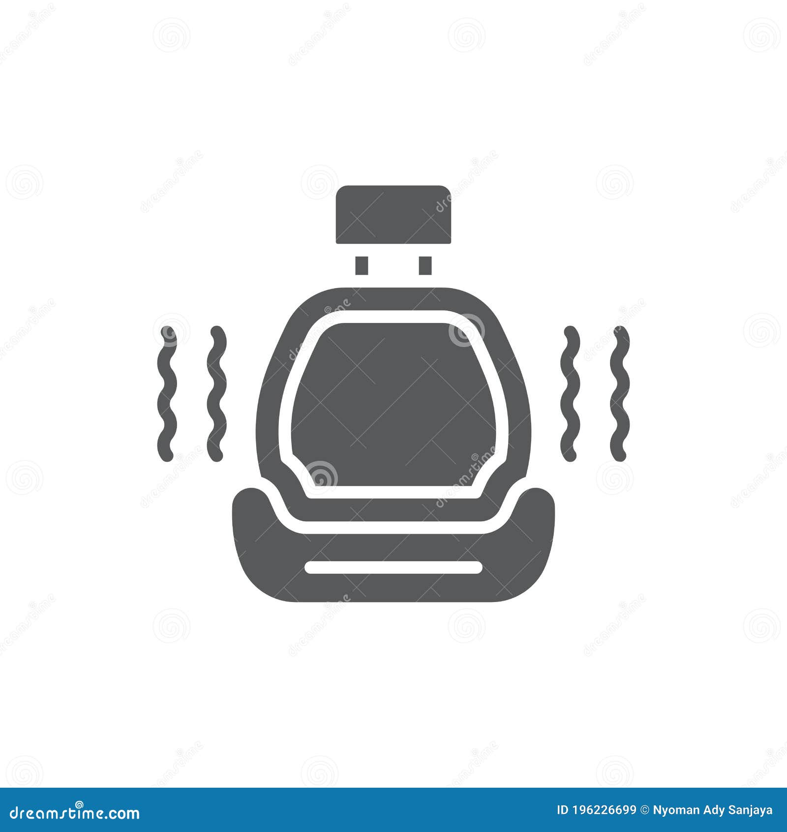 Car Seat Heating Vector Icon Symbol Isolated on White Background Stock ...