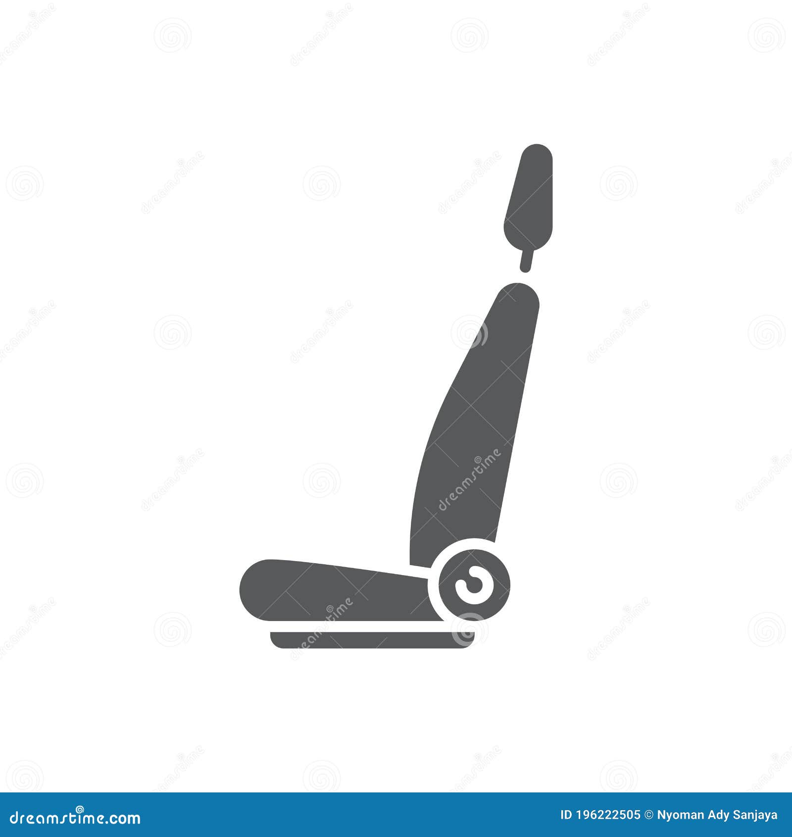 Car Seat Vector Icon Symbol Isolated on White Background Stock Vector ...
