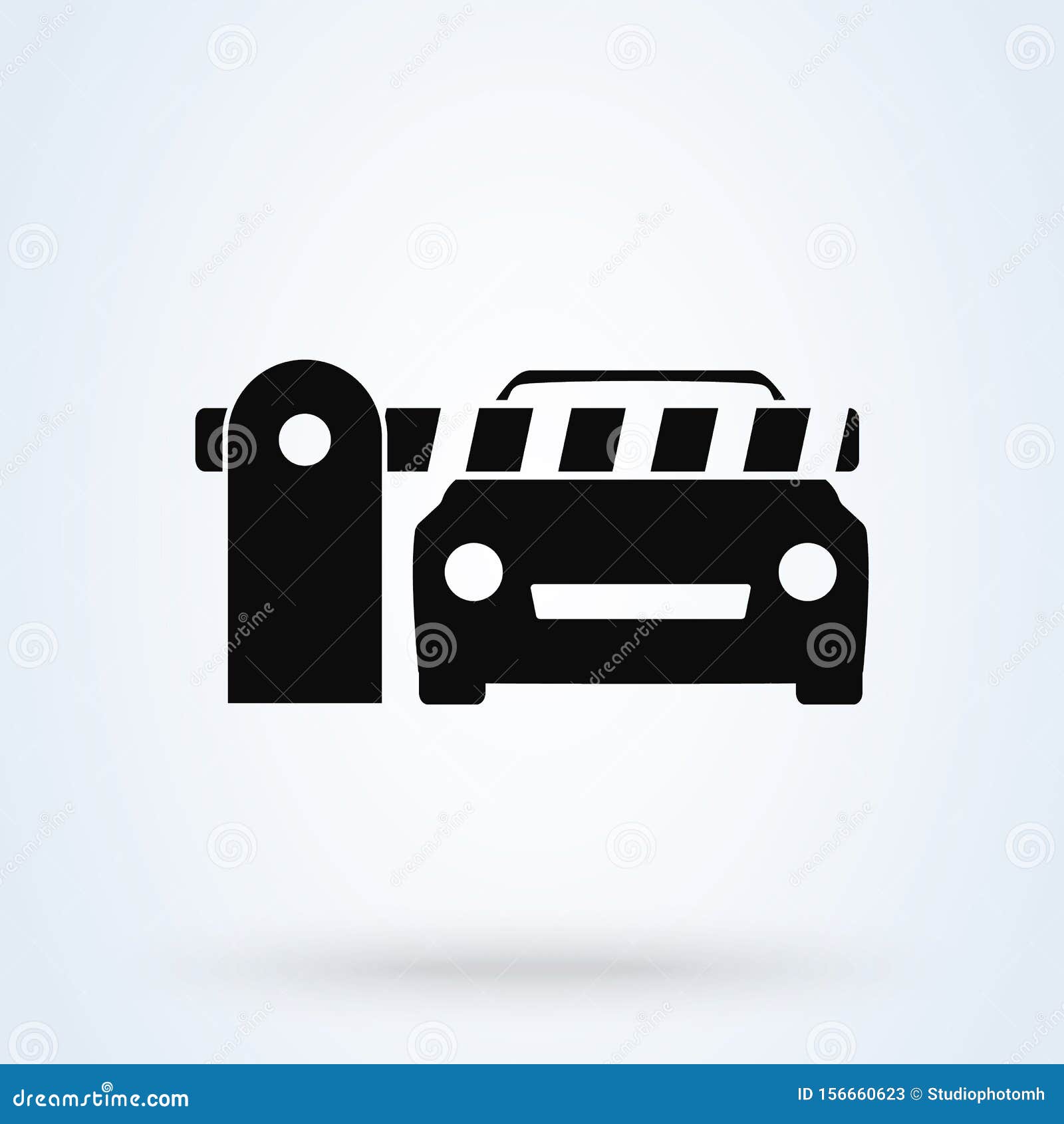Car Security Barrier Gate. Simple Vector Modern Icon Design ...