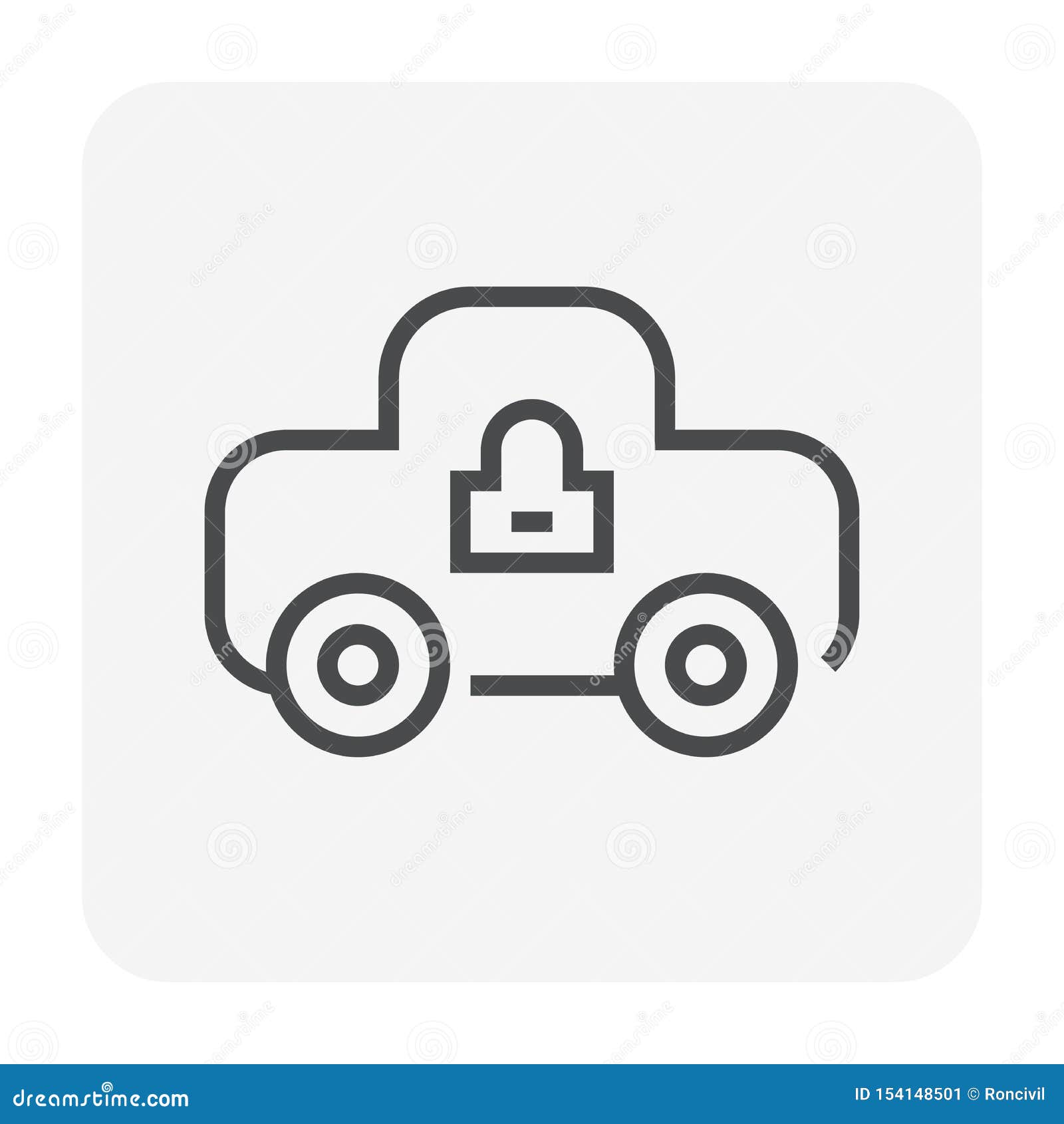 Car security icon stock vector. Illustration of secure - 154148501