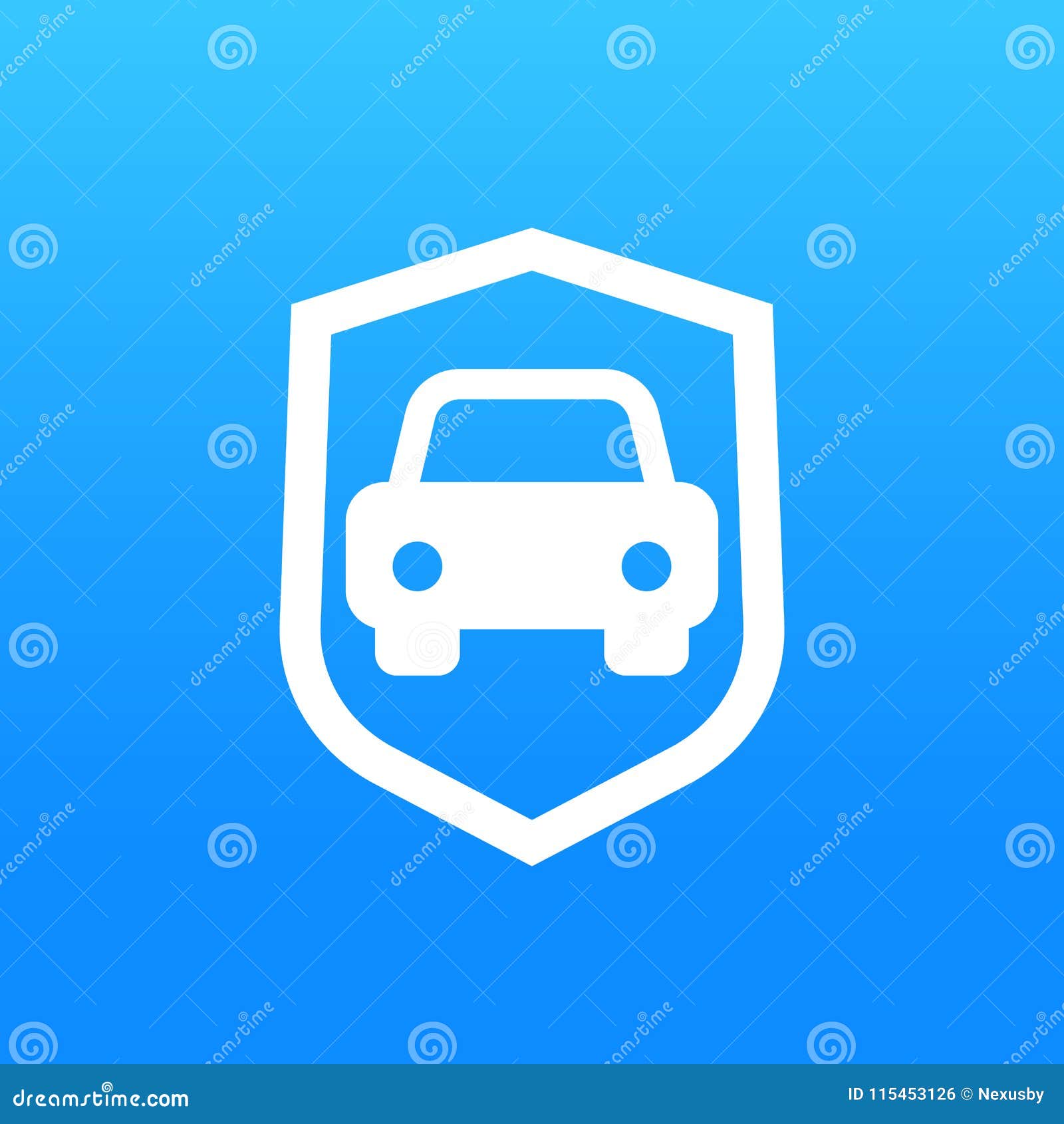 Car security icon stock vector. Illustration of sign - 115453126