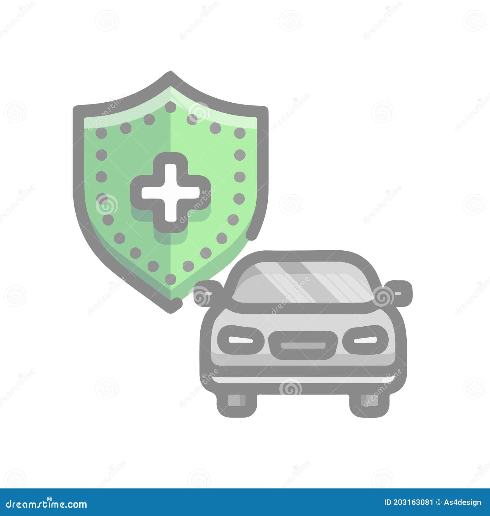 Car Security Icon Symbol in Flat Design Stock Illustration ...
