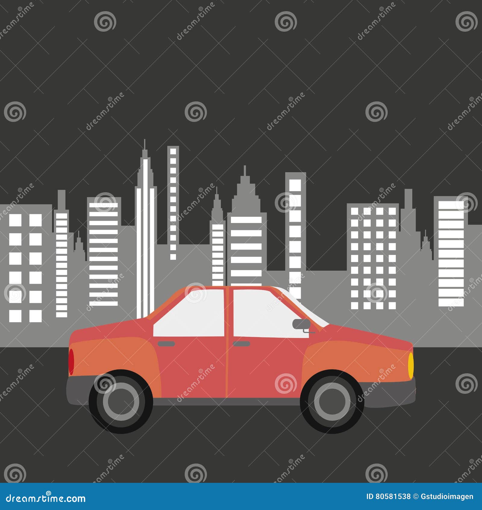 Car Sedan City Background Design Stock Vector - Illustration of rear ...