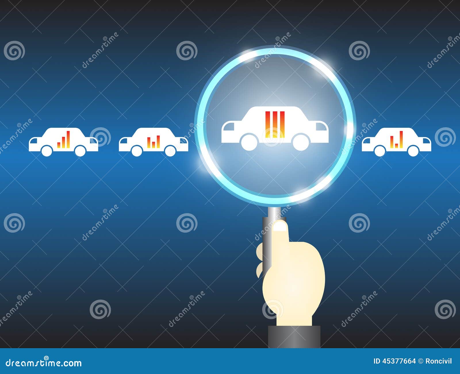 Car selection concept stock vector. Illustration of buyer - 45377664