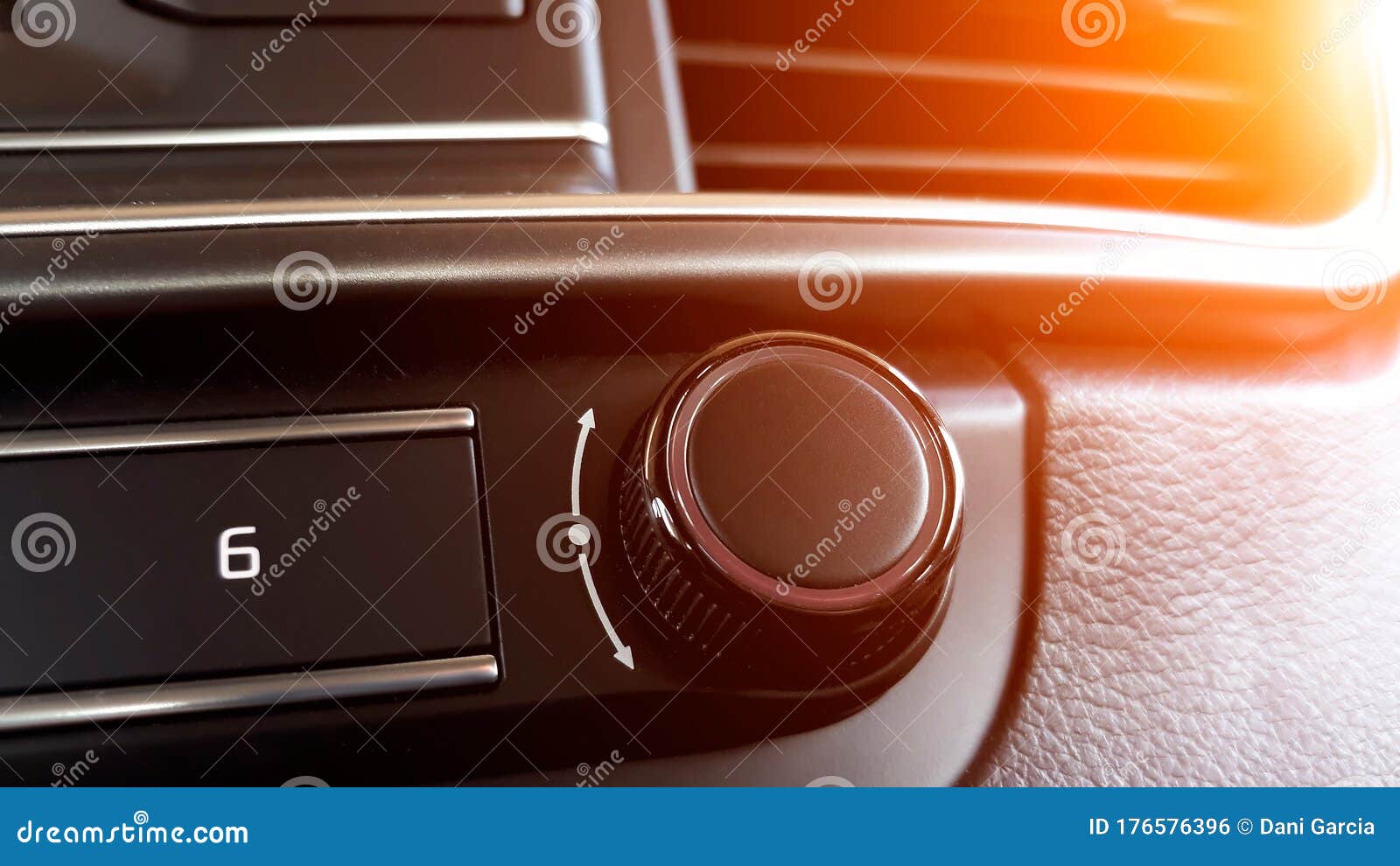 Car selection dial. stock photo. Image of dashboard - 176576396
